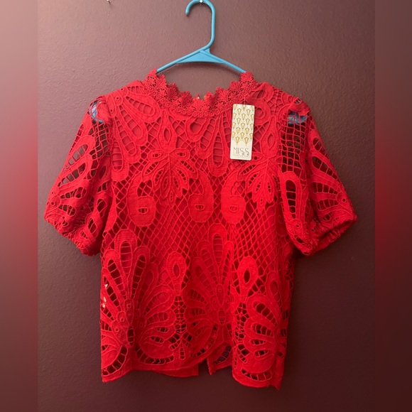 Tops | Vibrant Red Color Brand New Zipper In Front | Poshmark
